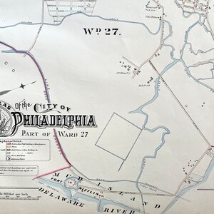 Fort Mifflin Map, Original 1886 Philadelphia Atlas, Eastwick Map, PHL ...