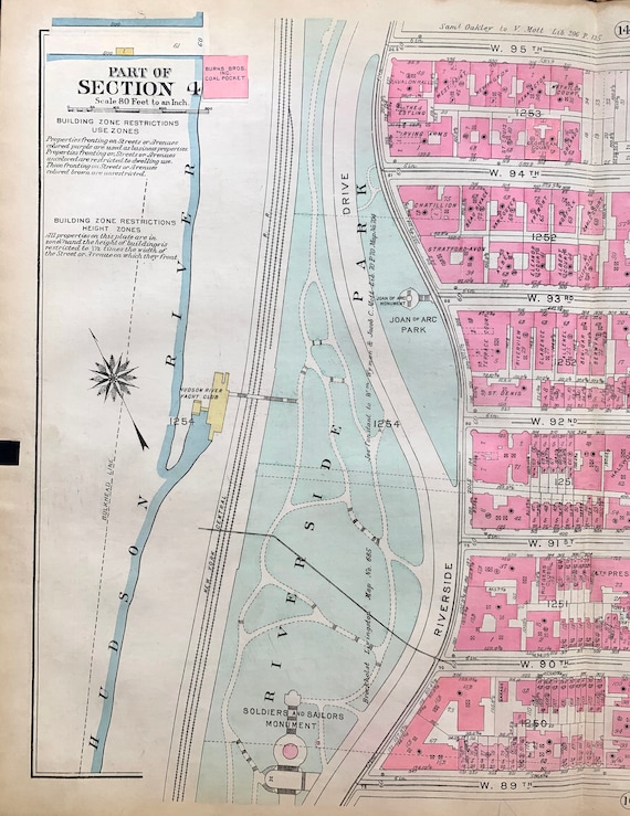 Upper West Side Manhattan Map