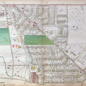 Upper Darby Township Map, Original Delaware County Atlas, Drexel Hill ...