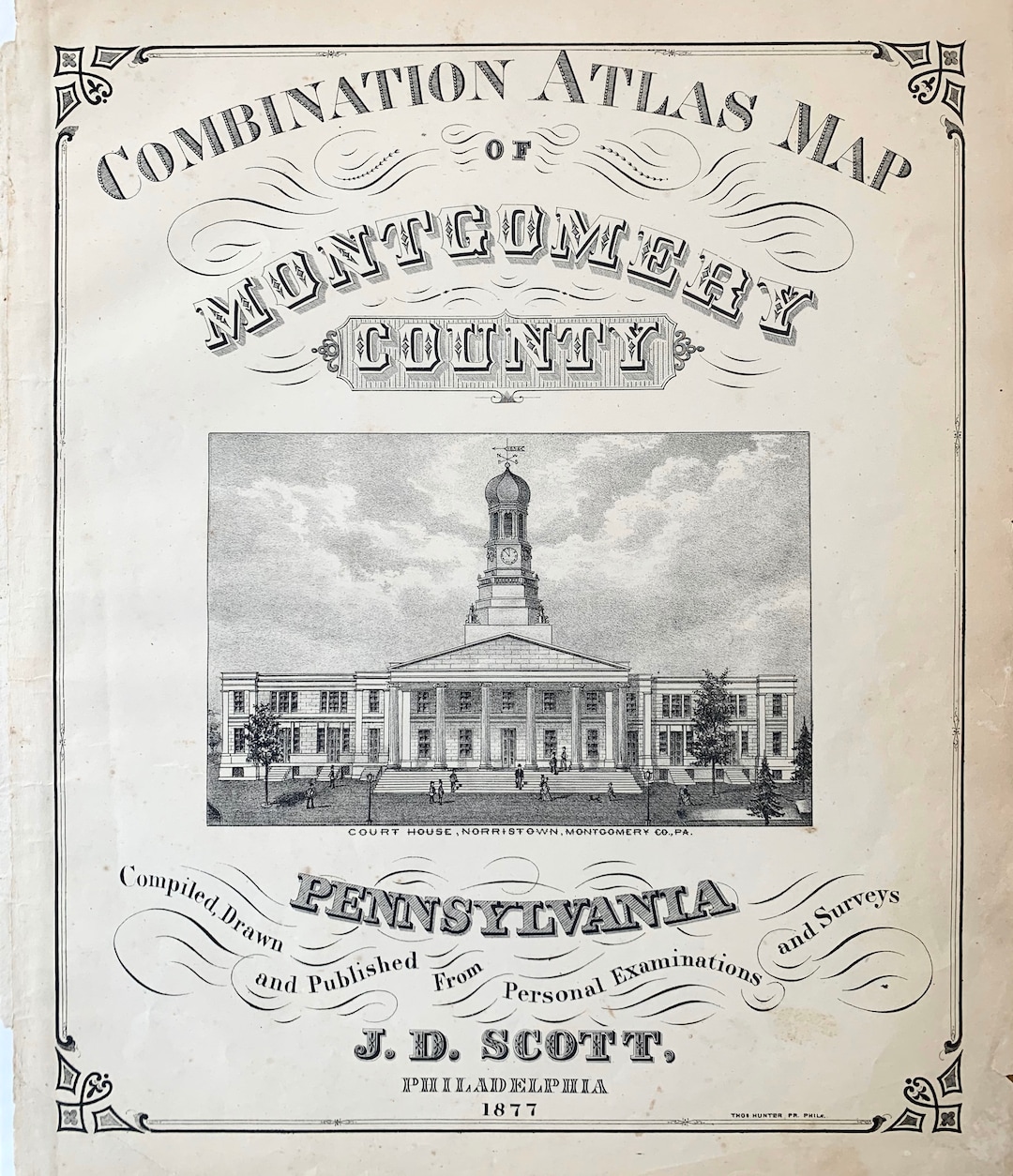 Montgomery County Atlas Title Page, Original 1877 Title Page ...
