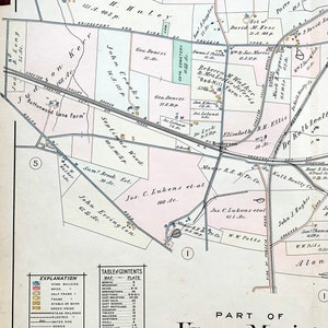 Upper Merion Township Map, Original 1912 Pennsylvania Main Line ...