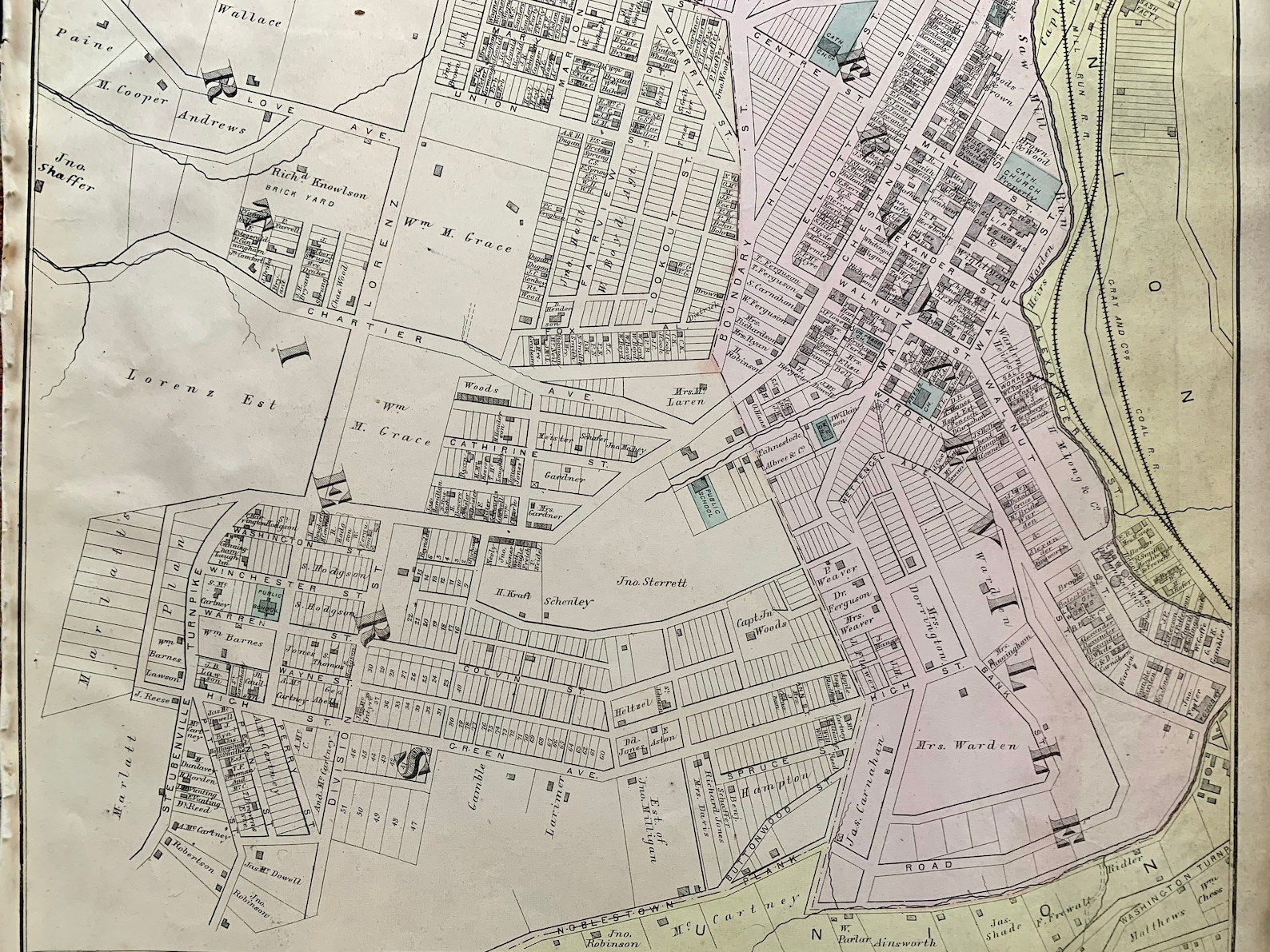 Elliot Map Original 1872 Pittsburgh Atlas Chartiers Map - Etsy