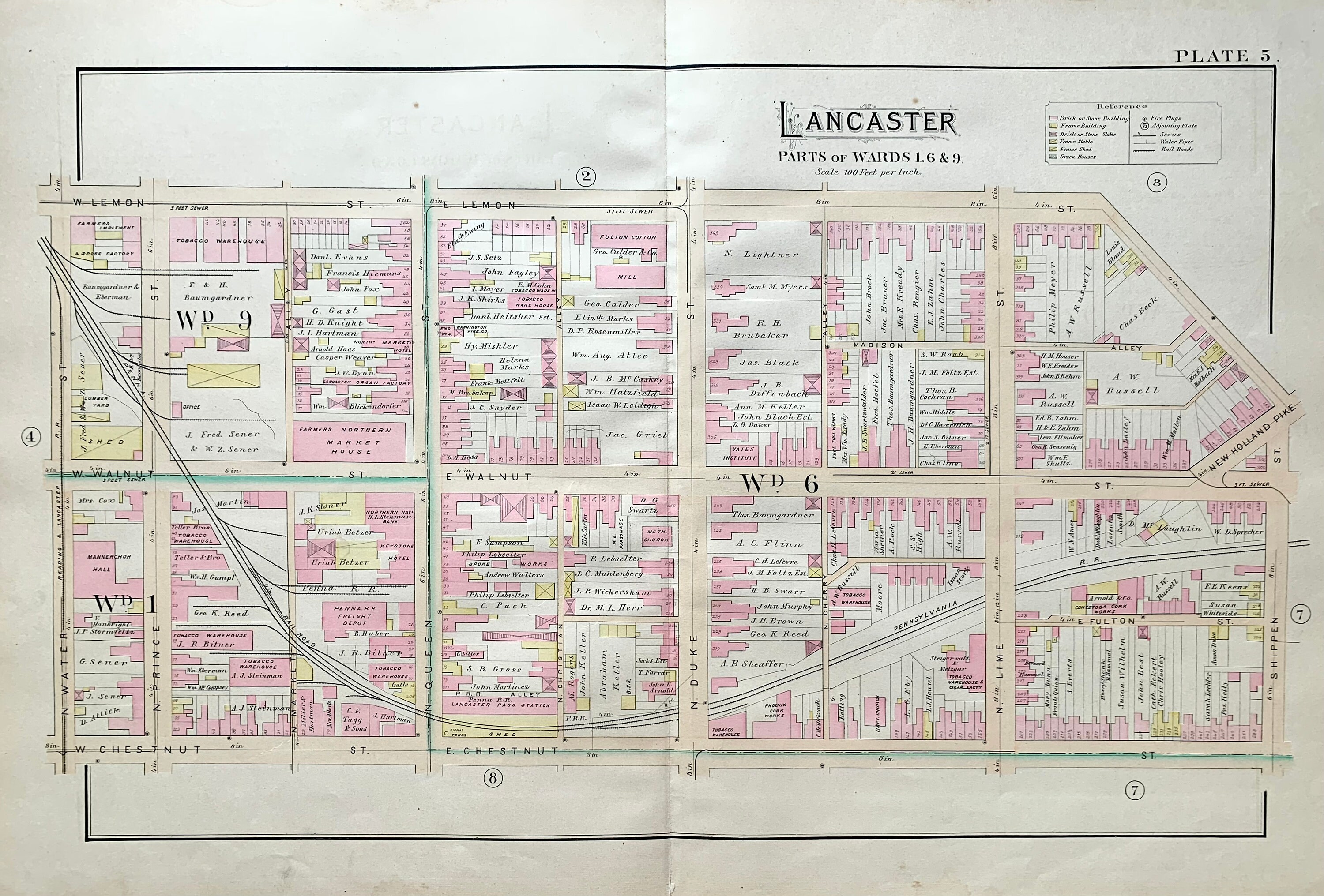 Lancaster City Map, Original Lancaster, Musser Park - Etsy