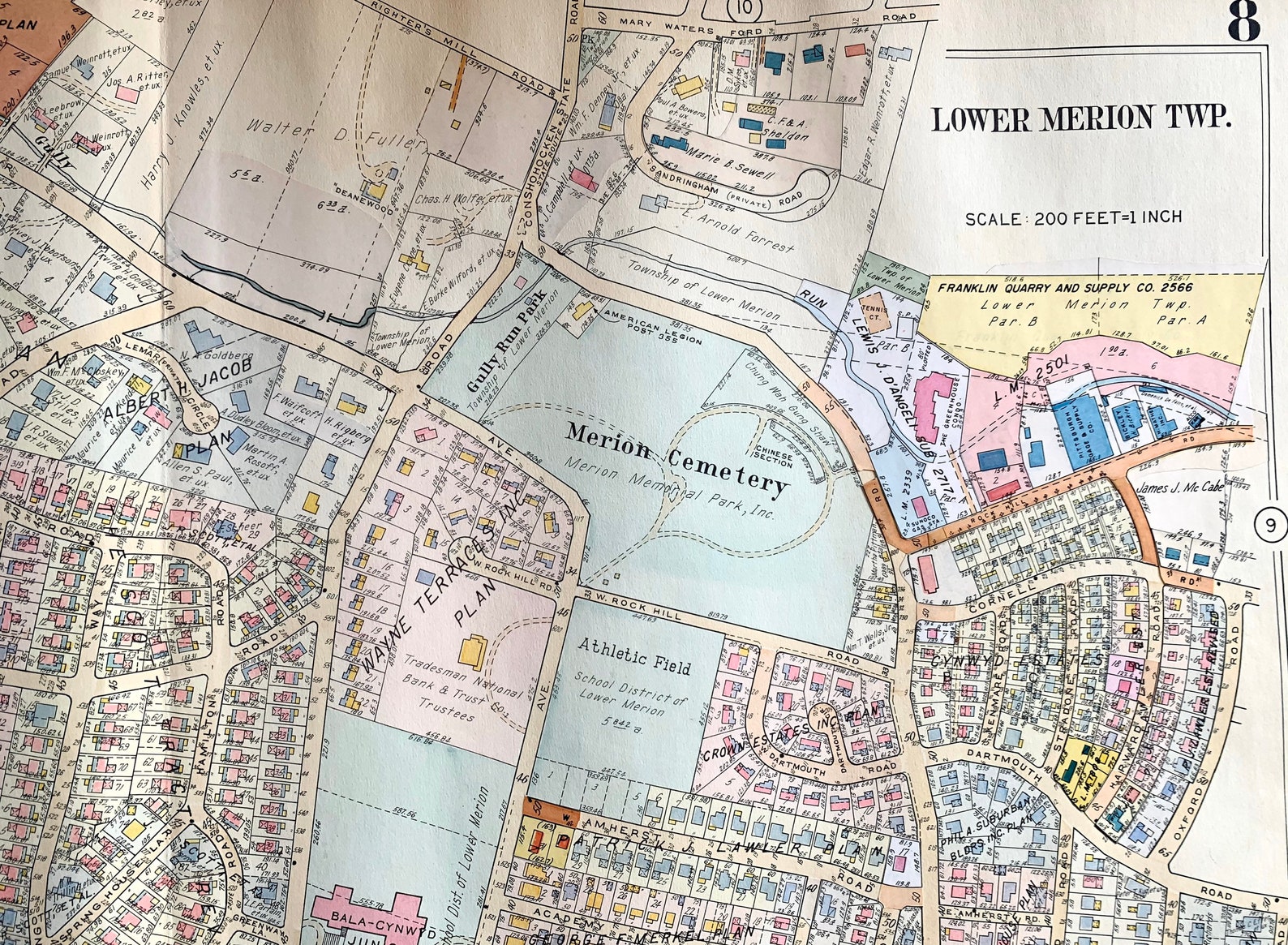 Bala Cynwyd Map Original 1961 Main Line Pennsylvania Railroad - Etsy