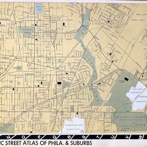 North Philadelphia Map, Original 1951 City of Philadelphia Atlas, Logan ...