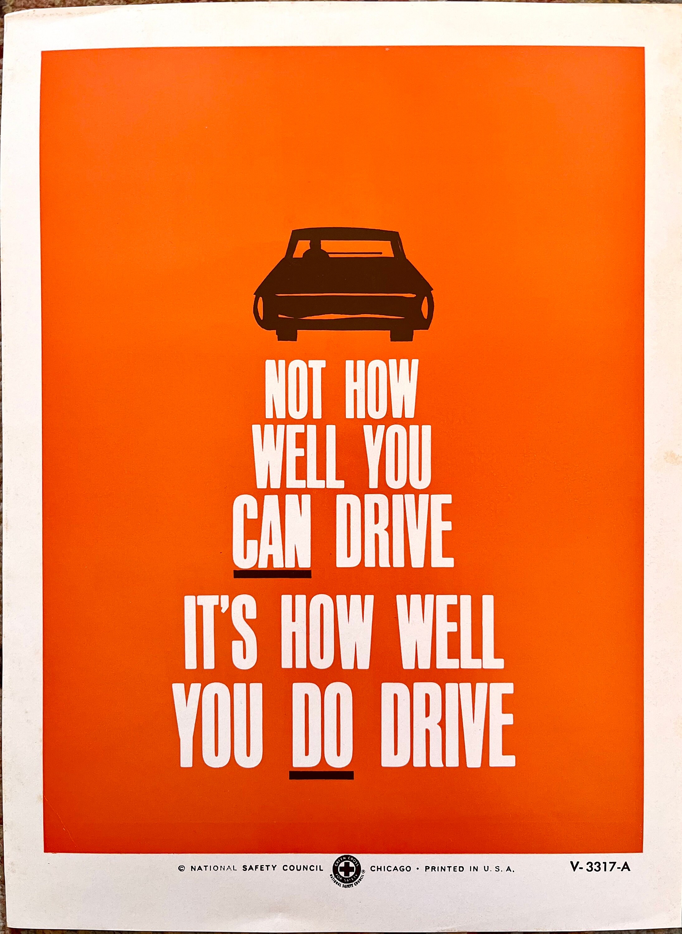 Safety Poster, Vintage National Safety Council, Drivers Education, Safe ...