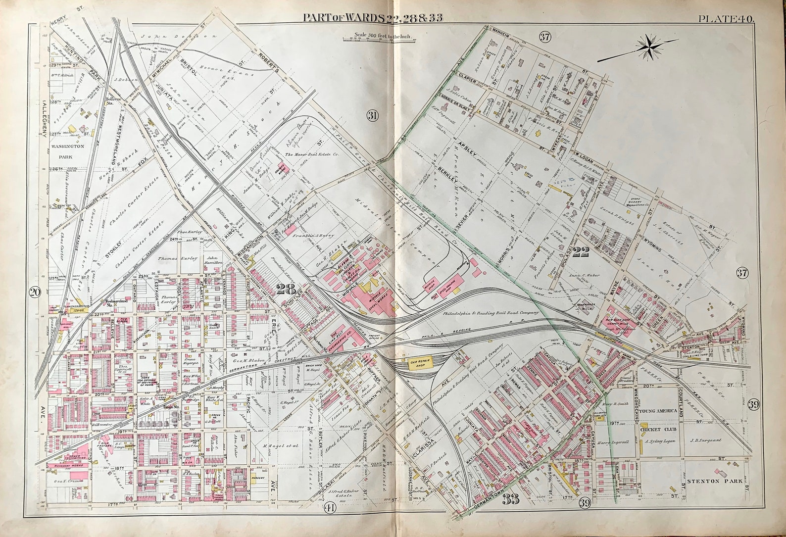 Nicetown Map North Philadelphia Map Original 1910 City of - Etsy