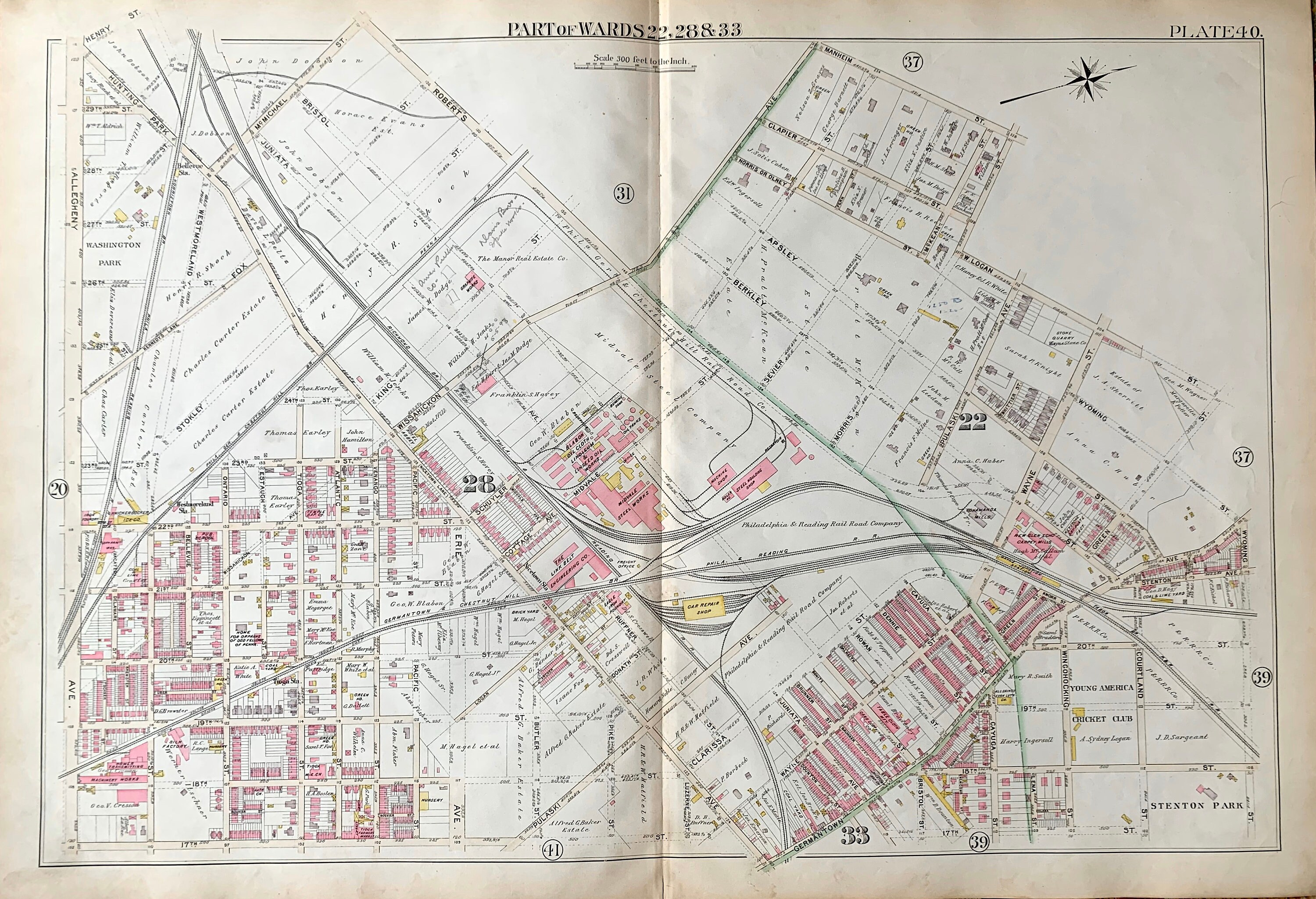 Nicetown Map North Philadelphia Map Original 1910 City of - Etsy