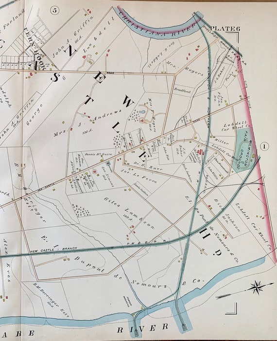 Home & Living Globes & Maps Home Décor Elsmere Original hand colored ...