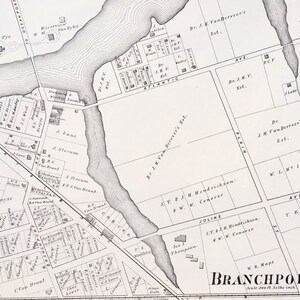 Branchport Map, Original 1878 New Jersey Shore Atlas, Monmouth County ...