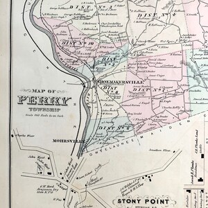 Perry Township, Original 1876 Berks County Pennsylvania Atlas ...
