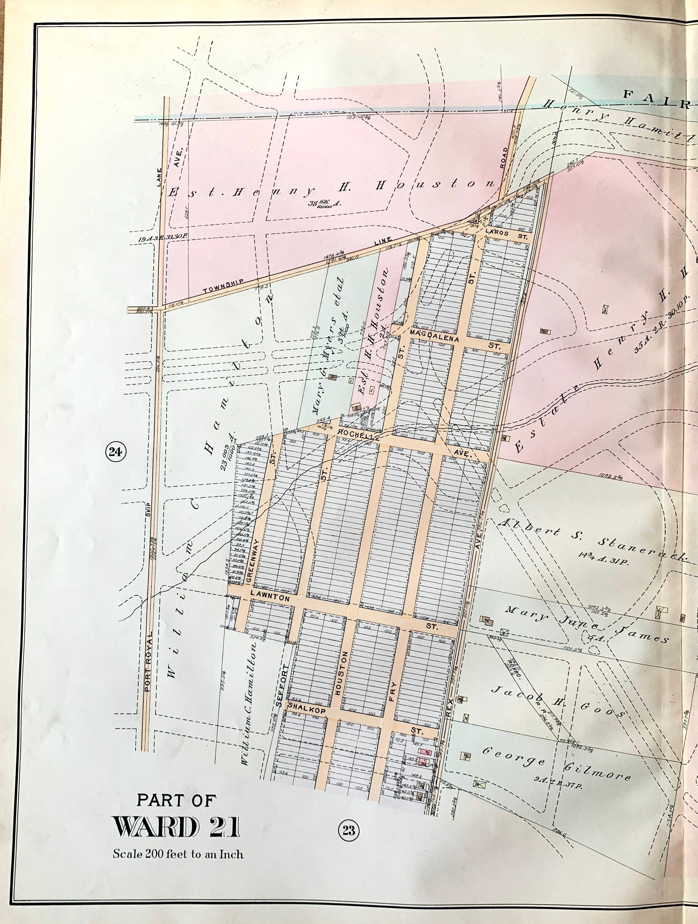 Roxborough Map, Original 1911 City of Philadelphia Atlas, Shawmont Map ...