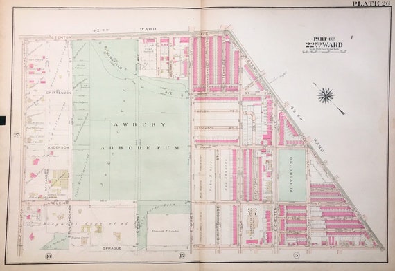 East Mount Airy Map 1923 Original City of Philadelphia Atlas | Etsy