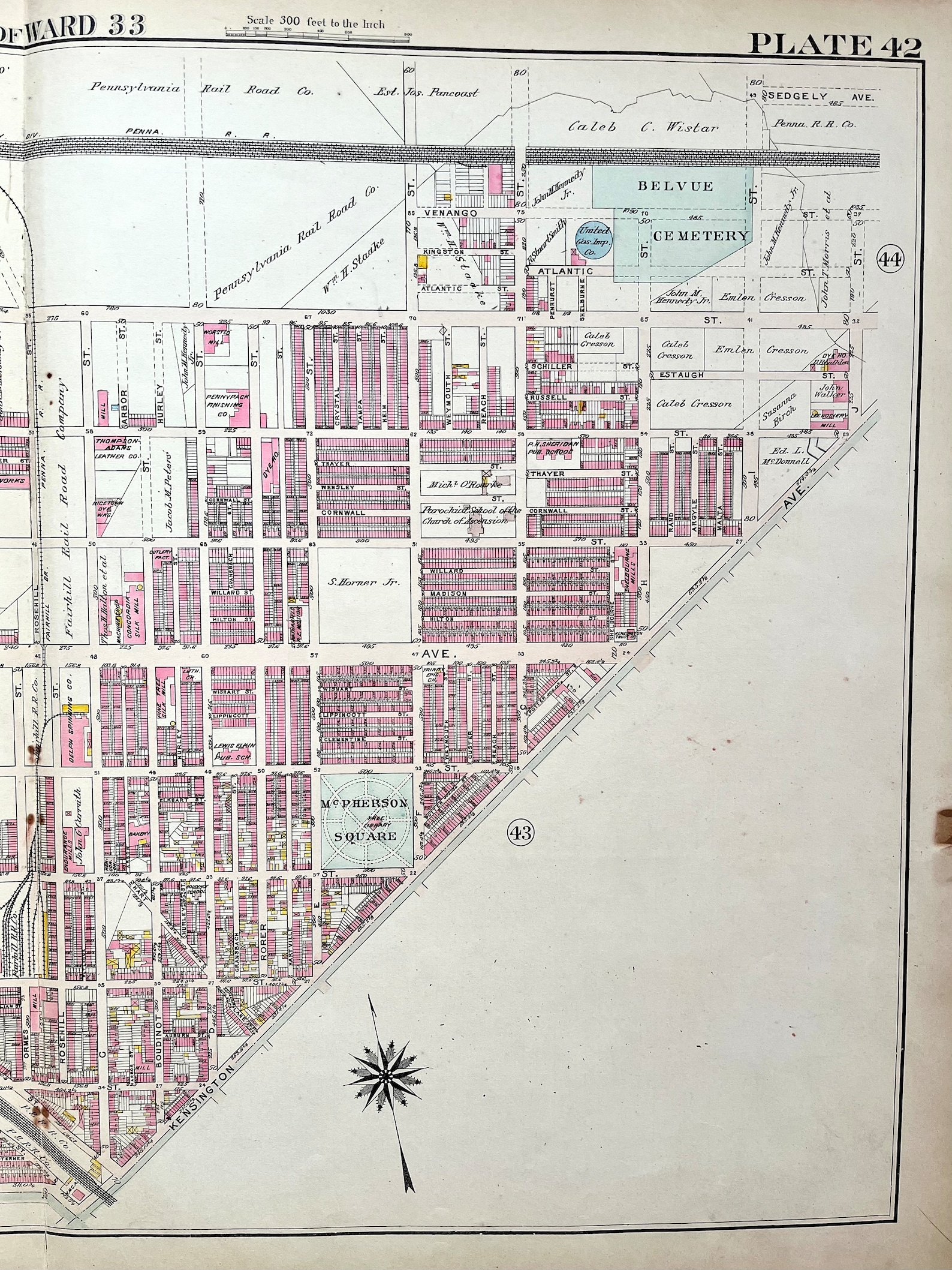 Juniata Park Map, Northeast Philadelphia Map, Fairhill Map, Original ...
