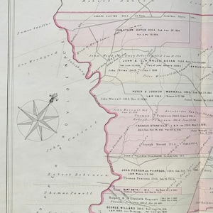 Marple Township Map, Original 1880 Delaware County Atlas, Broomall ...