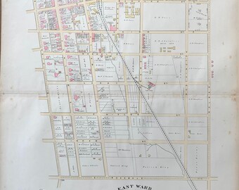 West Chester Pennsylvania Map Original 1883 Chester County | Etsy