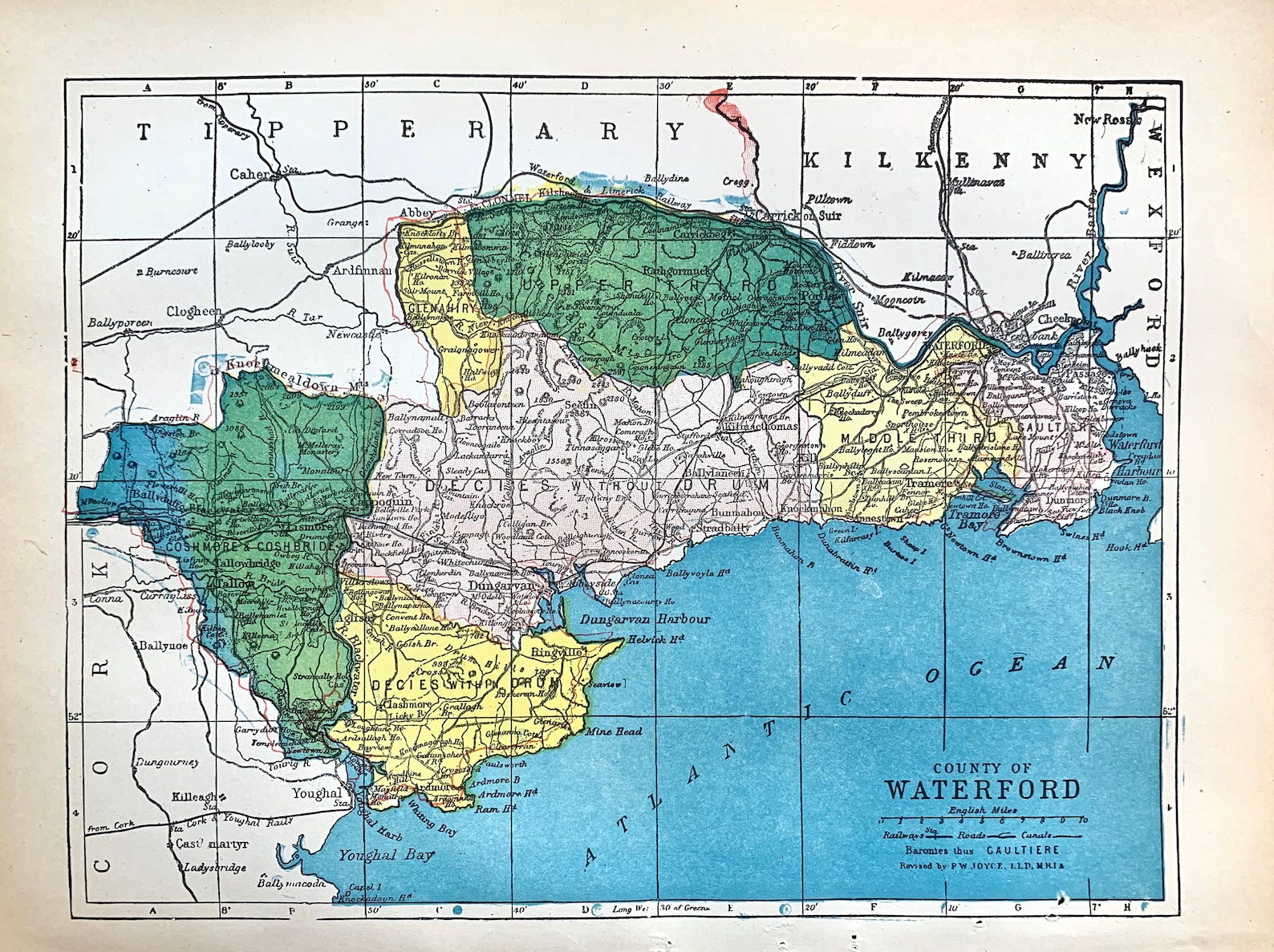 County of Waterford Map Original 1901 Atlas of Ireland Map - Etsy