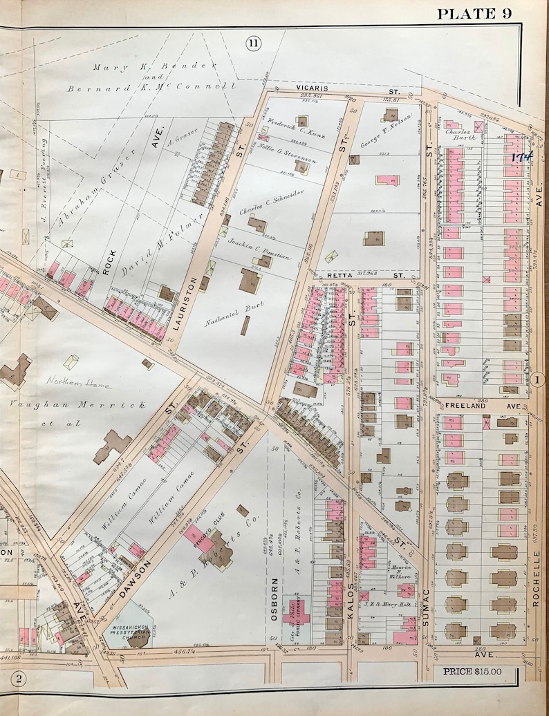 Manayunk Map Original 1911 City of Philadelphia Atlas - Etsy