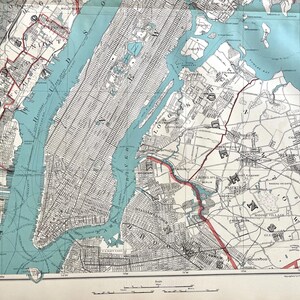 Manhattan Map, Original 1890 Westchester County Atlas, New York City ...