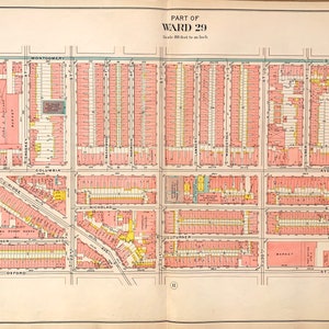 Brewerytown Map, North Central Map, Original 1907 City of Philadelphia ...