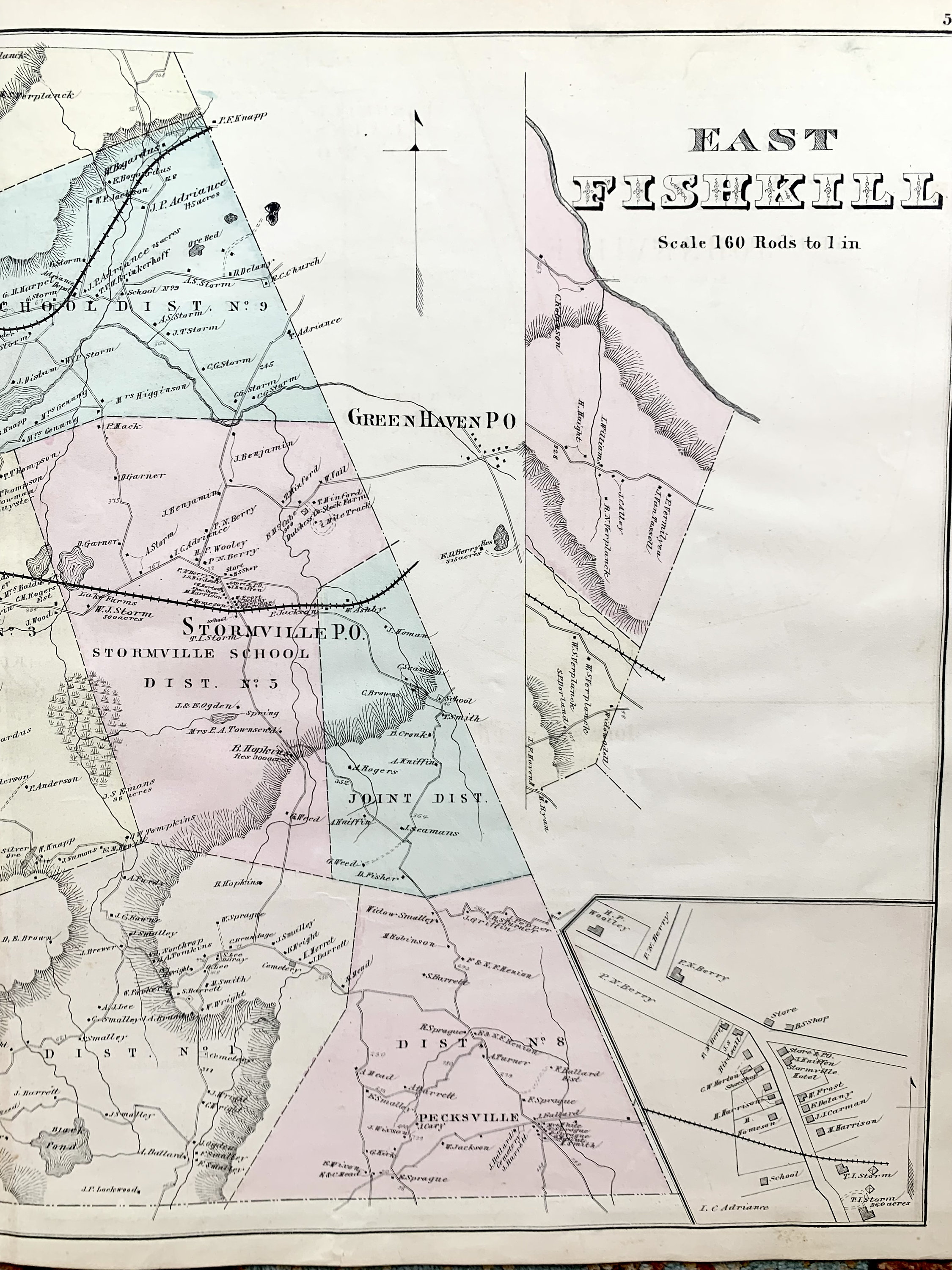 East Fishkill Map Original 1876 Dutchess County Atlas - Etsy