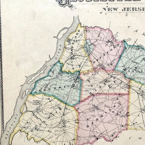 Gloucester County Map, Original 1876 New Jersey Atlas, Deptford ...