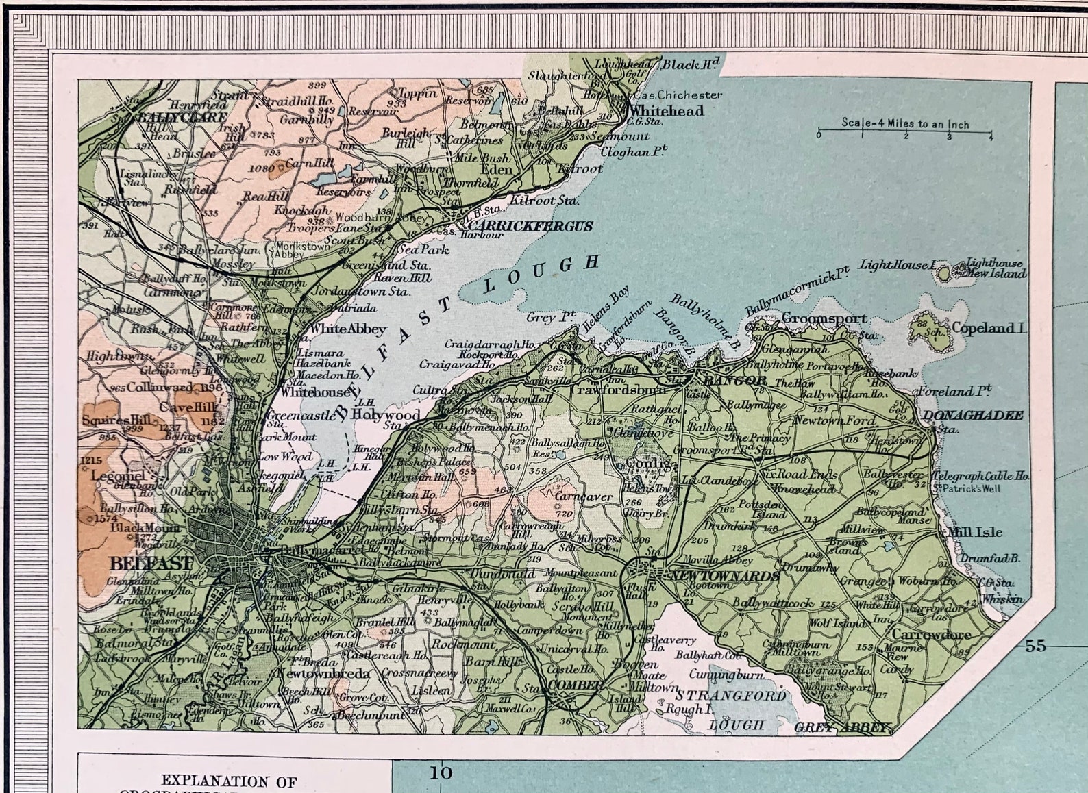Northern Ireland map Original 1922 times Atlas Belfast | Etsy