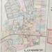Antique Lansdowne Map, Original 1892 Delaware County Pennsylvania Atlas ...