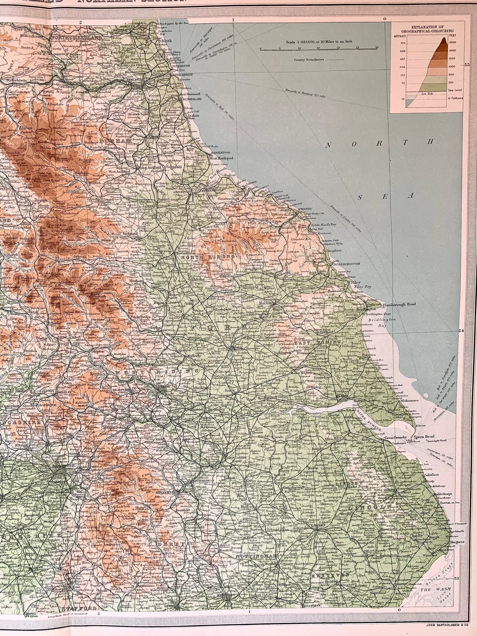 England and Wales Map, Original 1922 Times Atlas, Liverpool, Isle of ...