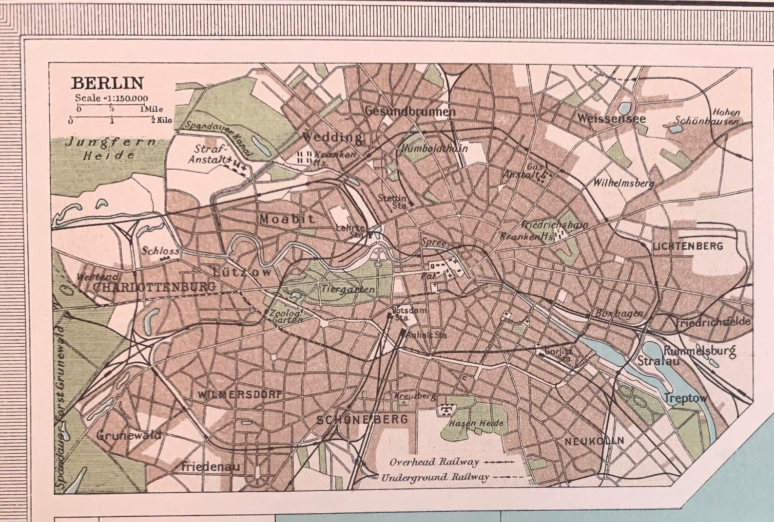 Germany Map, Original 1922 Times Atlas, Berlin, Hamburg, Düsseldorf ...