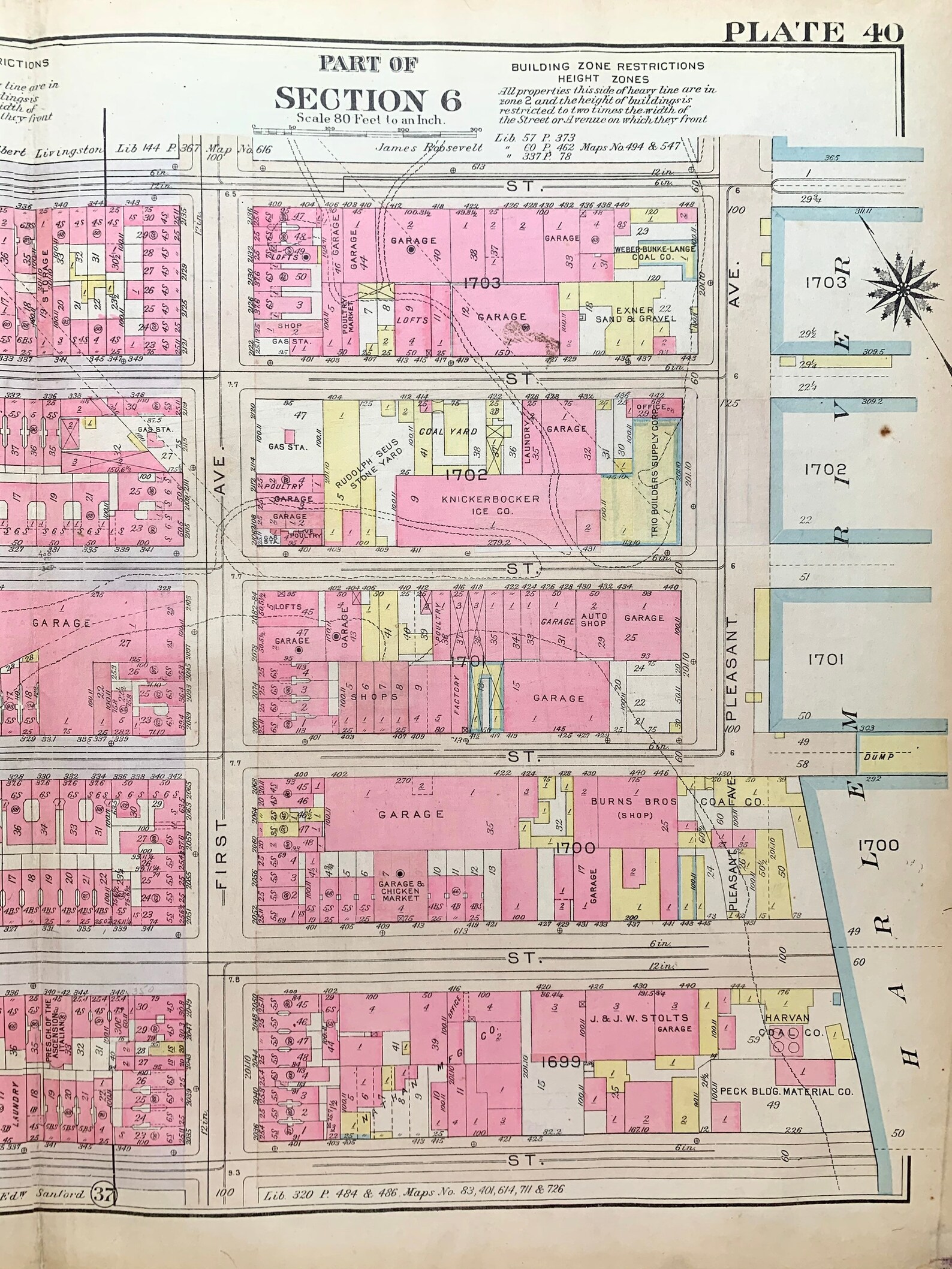 East Harlem Map, Original 1930 Manhattan Borough Atlas, New York City ...