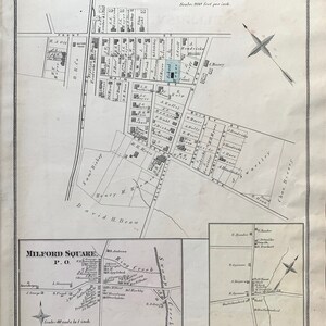 Perkasie Map, Dublin Map, Original 1875 Bucks County Atlas Map ...