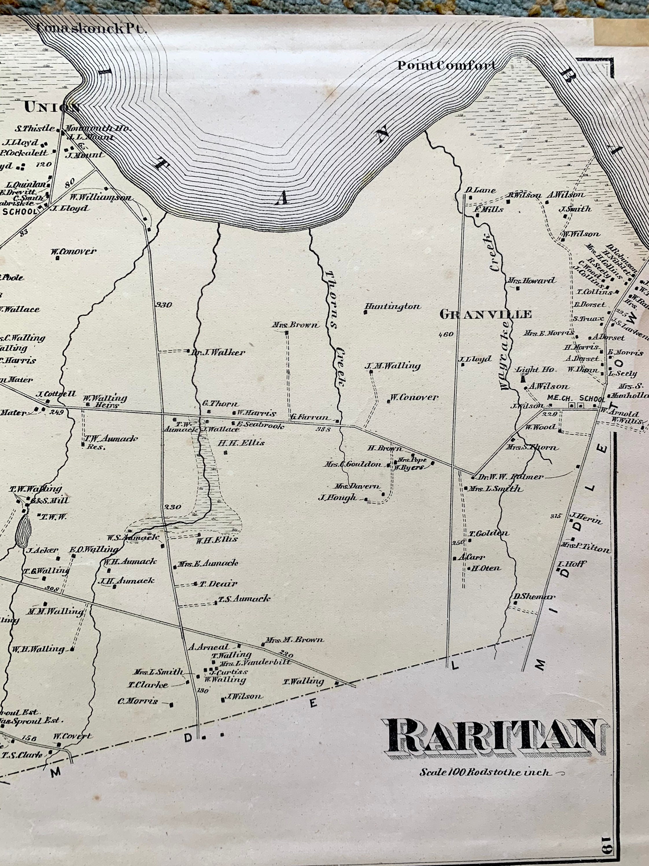 Keyport Map Original 1873 Monmouth County New Jersey Atlas - Etsy UK