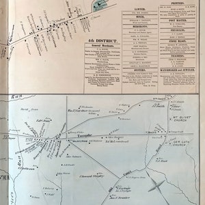 Randallstown Map, Reisterstown Map, Original 1877 Baltimore County ...