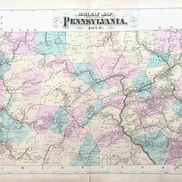 Prr Railroad Map - Etsy