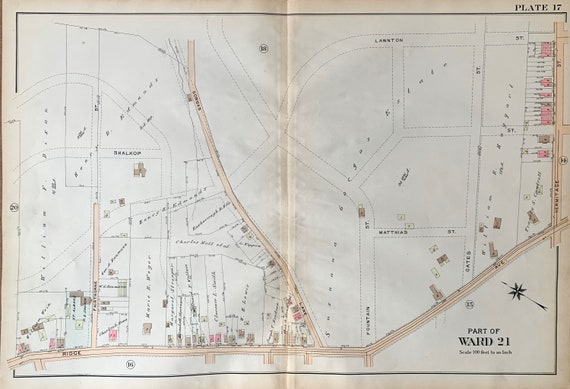 Roxborough map Original 1911 City of Philadelphia atlas | Etsy
