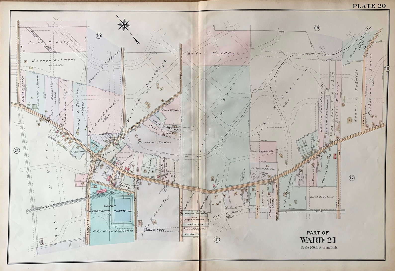 Roxborough Map Original 1911 City of Philadelphia Atlas - Etsy