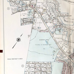 Newtown Township Map, Original 1950 Franklin Survey Main Line Atlas ...