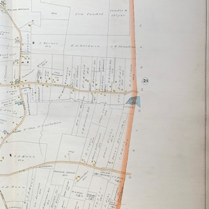 West Orange Map, Original 1890 Essex County Atlas, Verona Lake ...