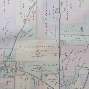 Upper Dublin Map, Montgomery County Atlas Map, Original 1916 North Penn ...