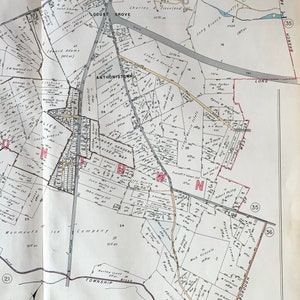 Eatontown Map, Locust Grove Map, Original 1941 Monmouth County Atlas ...