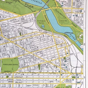 West Philadelphia Map, Original 1946 Franklins Atlas, University of ...