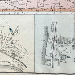 Gwynedd Township Map, Original 1877 Montgomery County Atlas, Lansdale ...