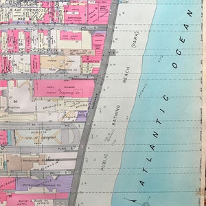 Atlantic City Map, Original 1938 Absecon Island Atlas, Ballys Casino ...