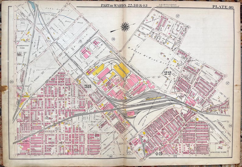 Nicetown Map, North Philadelphia Map, Original 1910 City of ...