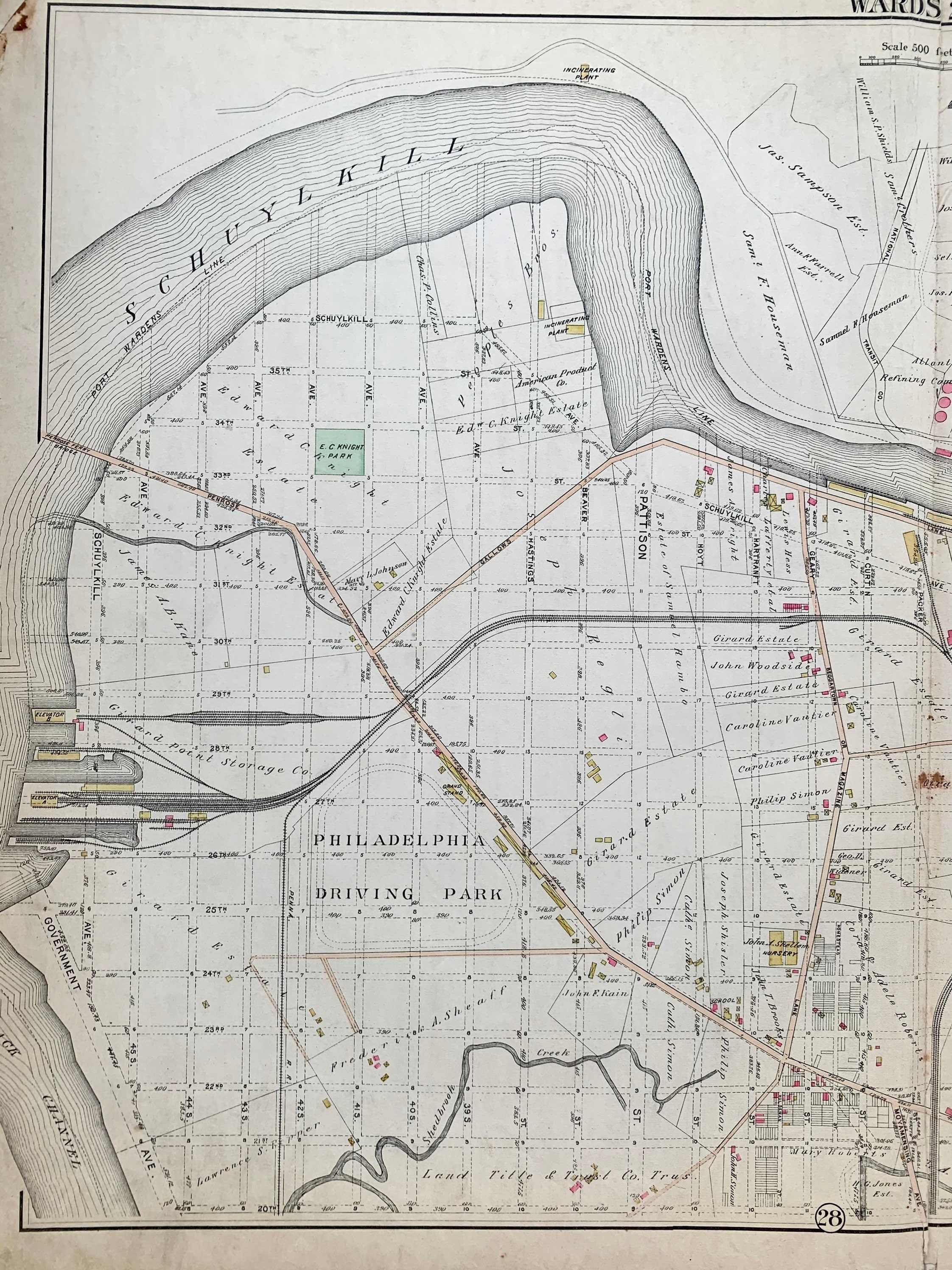 Point Breeze Map Original 1910 Philadelphia Atlas South | Etsy