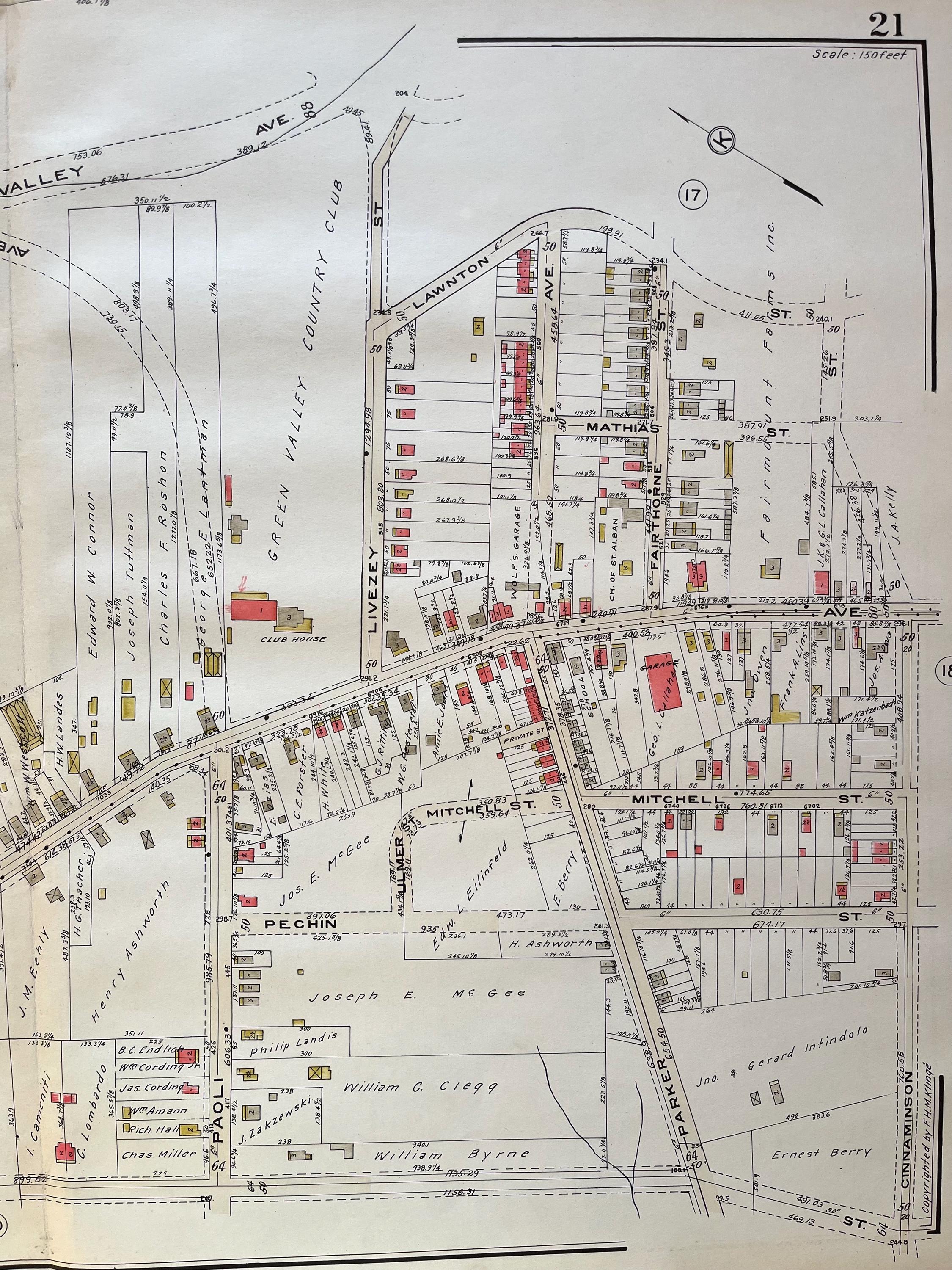 Roxborough Map, Original 1929 Ward 21 Philadelphia Atlas, Manayunk - Etsy