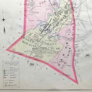 Matawan Map, Original 1889 Monmouth County Atlas, Cliffwood Beach - Etsy