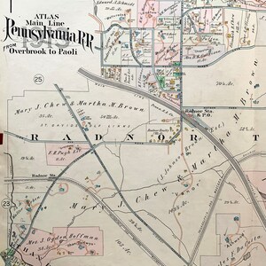 Villanova Map Original 1913 Main Line Railroad Atlas Wayne - Etsy