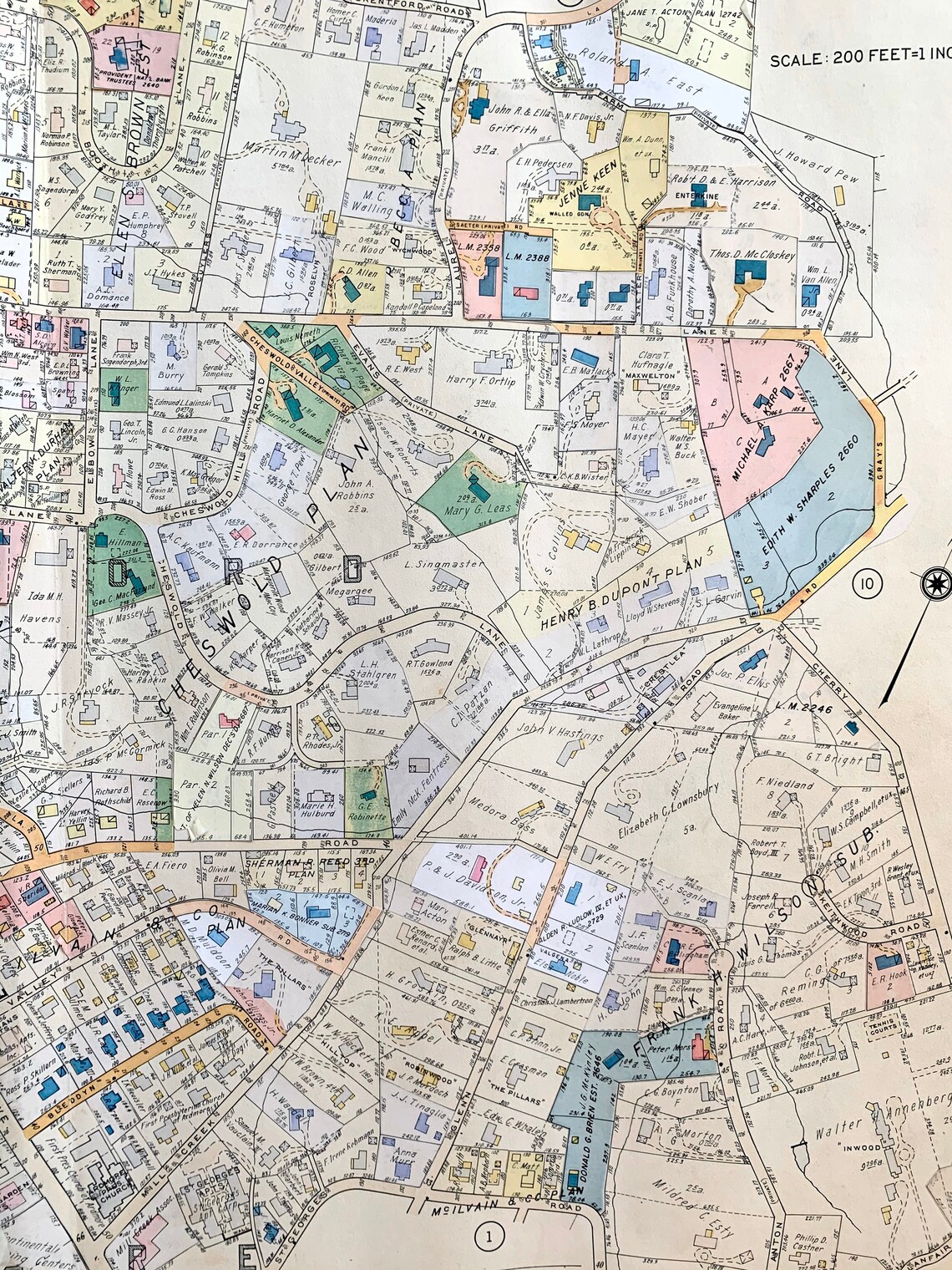 Haverford Map Original 1961 Pennsylvania Main Line Railroad | Etsy
